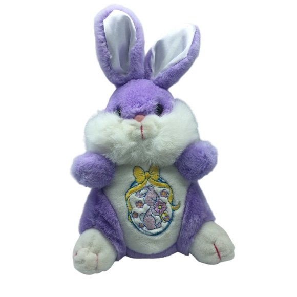 Dan Dee | Toys | Vintage Dan Dee Easter Embroidered Belly Purple Bunny ...